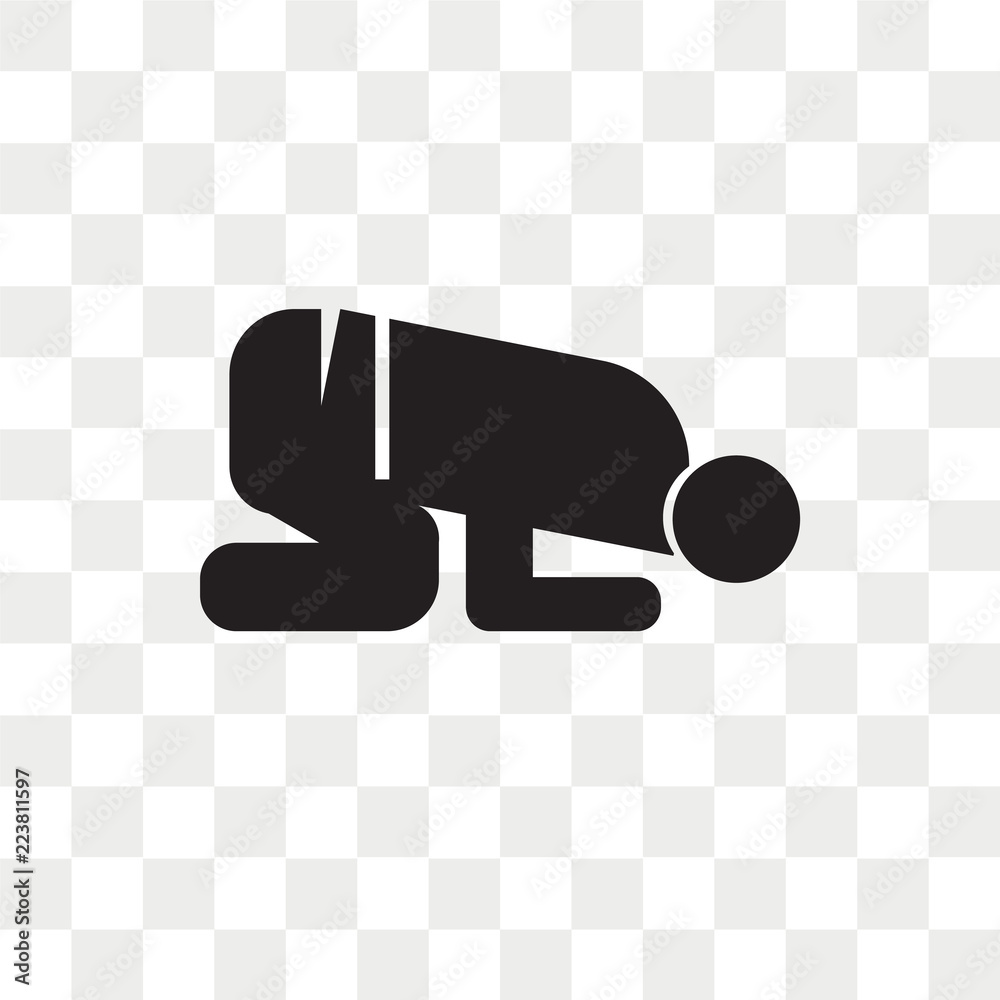 Muslim praying vector icon isolated on transparent background, Muslim ...