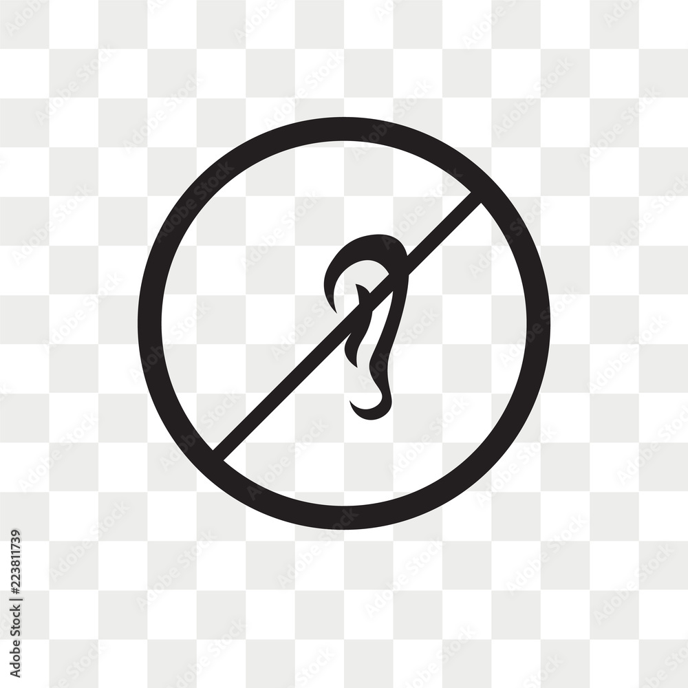 No audio vector icon isolated on transparent background, No audio logo ...