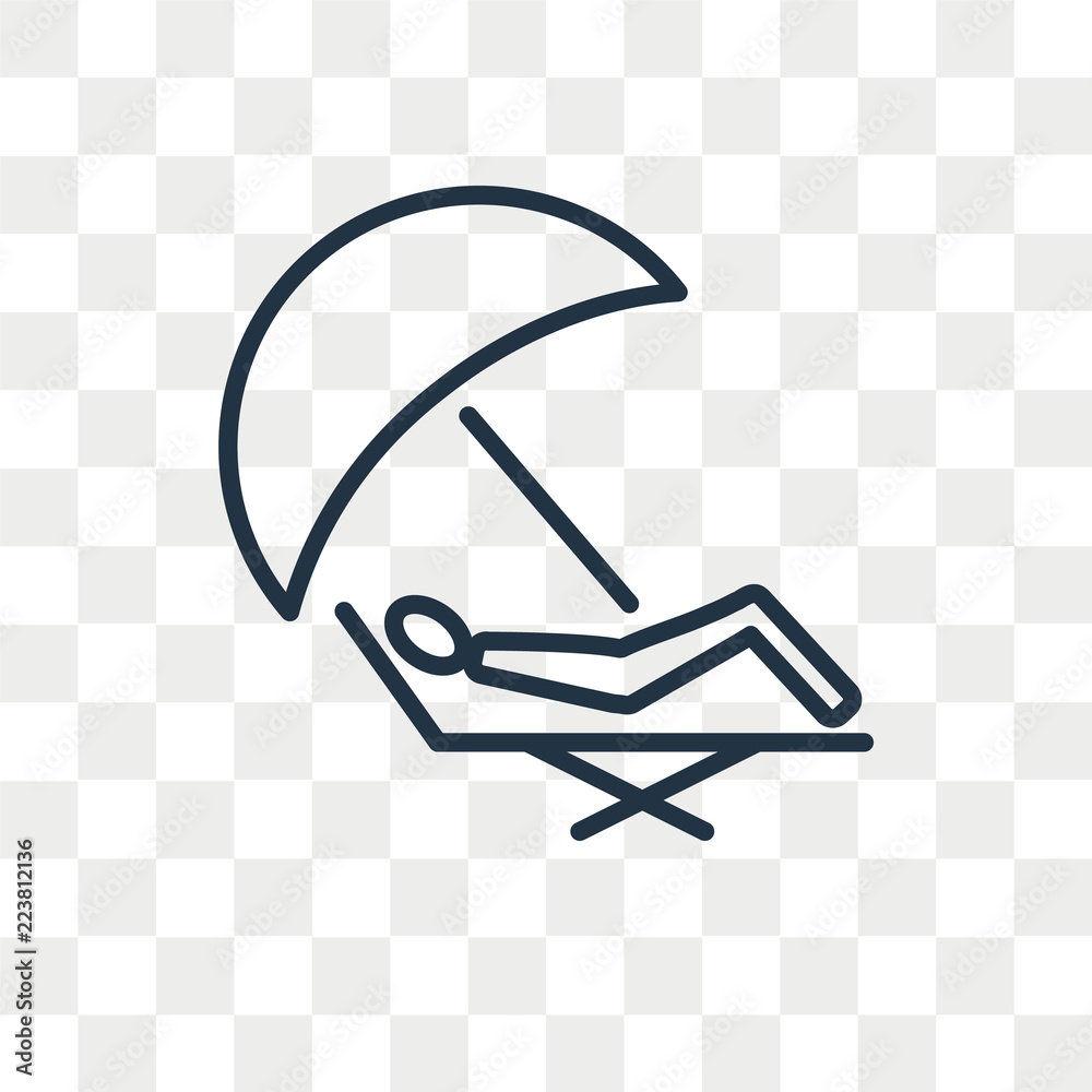 Sunbath vector icon isolated on transparent background, Sunbath logo ...