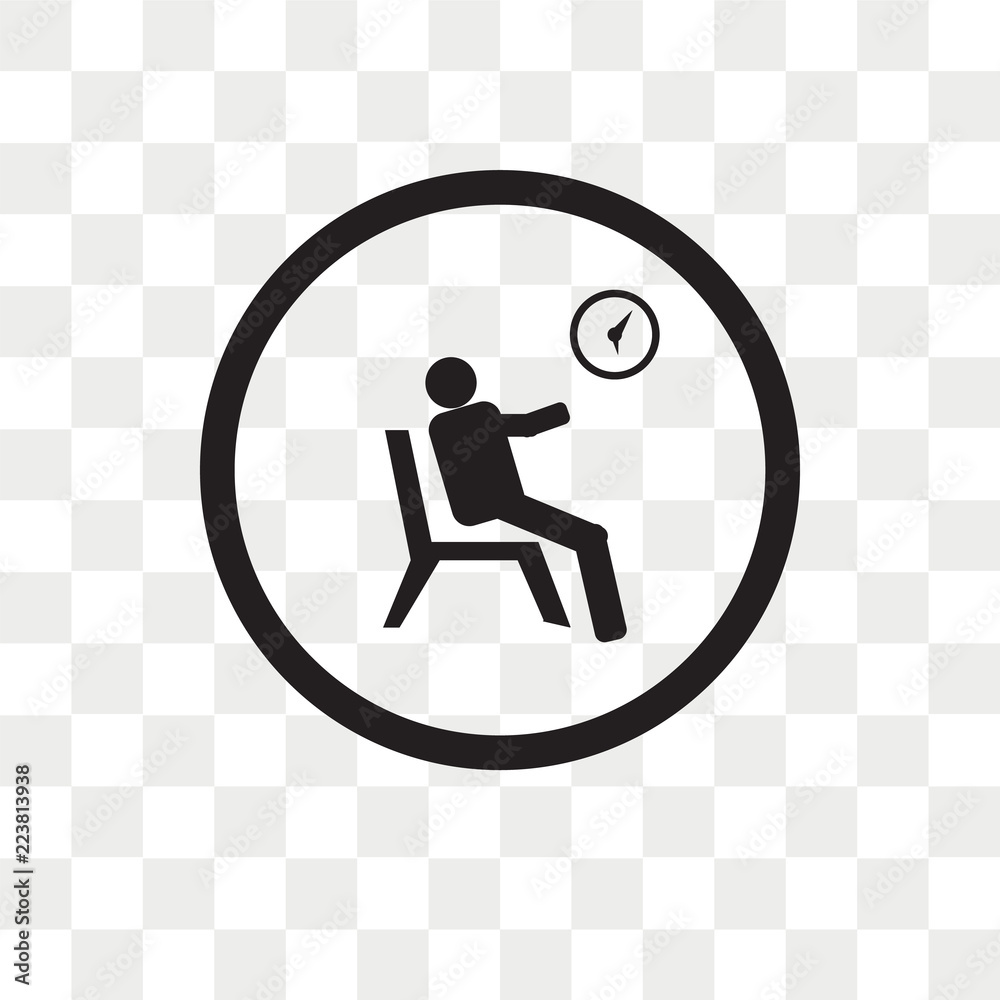 Waiting room vector icon isolated on transparent background, Waiting ...