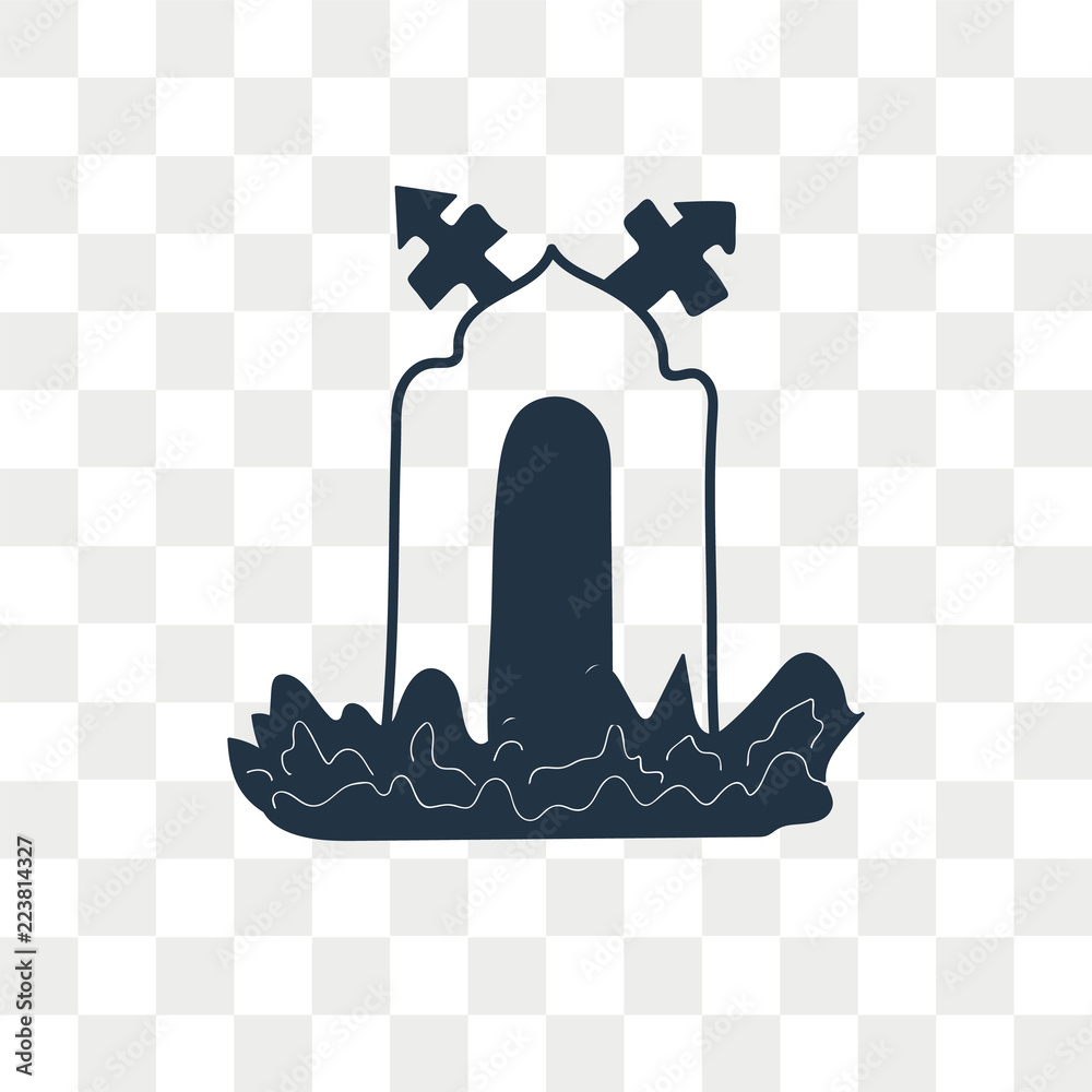 Tomb vector icon isolated on transparent background, Tomb logo design ...