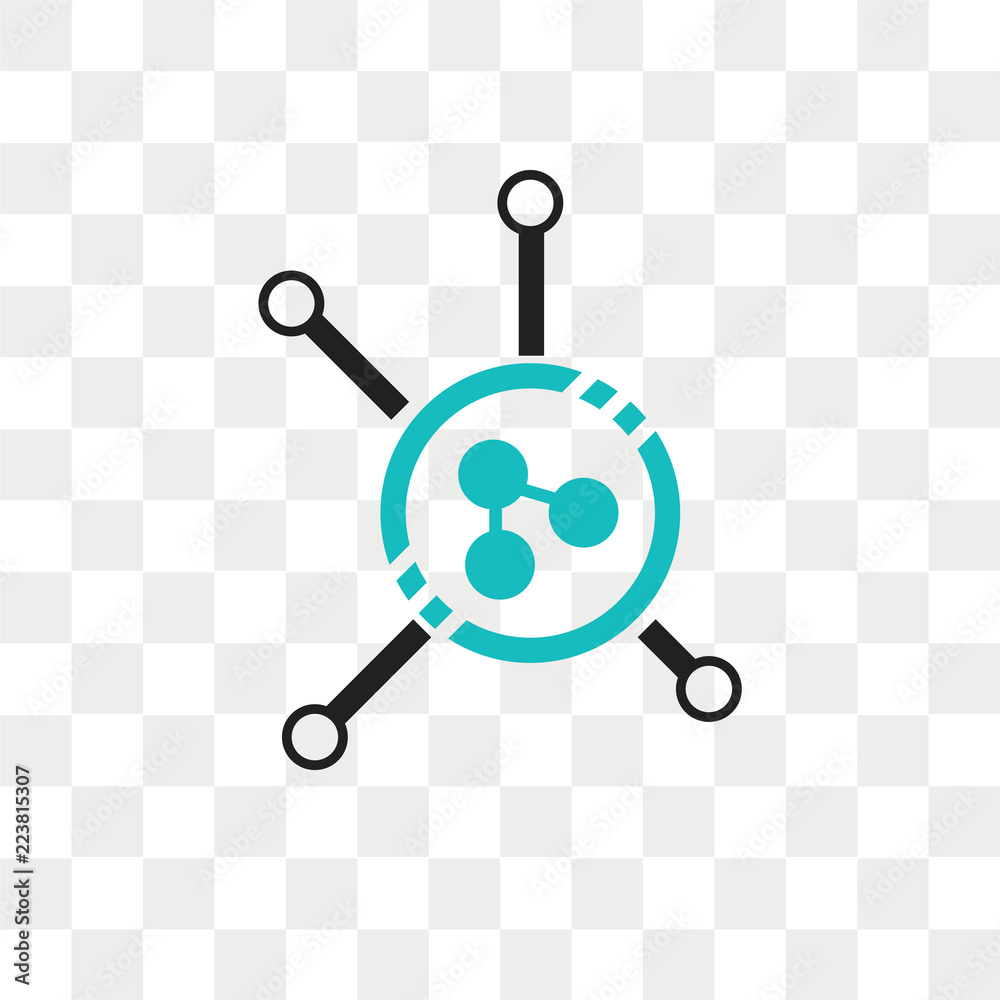 Nodes connections interface vector icon isolated on transparent ...