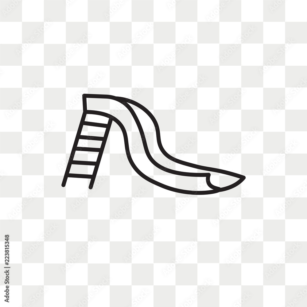 Slide vector icon isolated on transparent background, Slide logo design ...