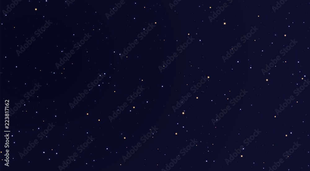 Space stars background. Light night sky vector. Stock Vector | Adobe Stock