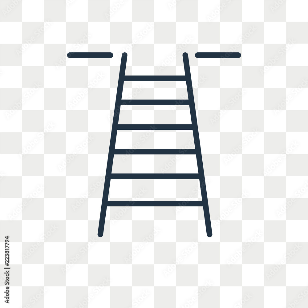 Ladder vector icon isolated on transparent background, Ladder logo ...