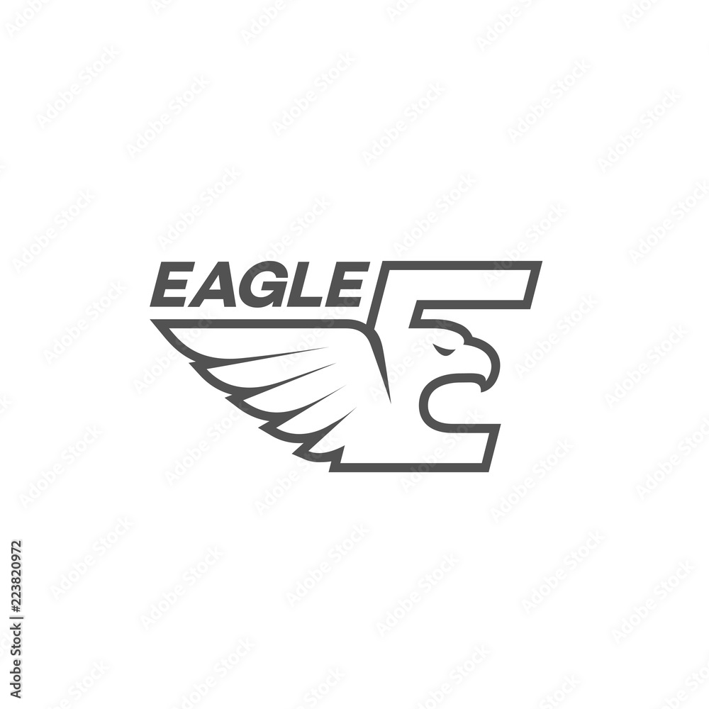 Eagle logo Stock Vector | Adobe Stock