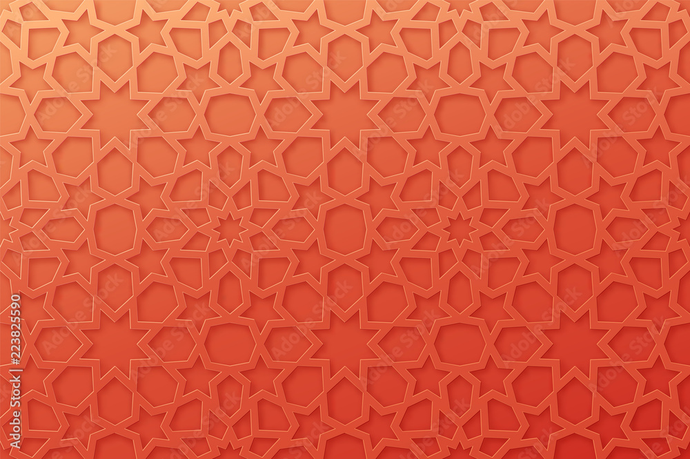 Arabic pattern background Stock Vector | Adobe Stock