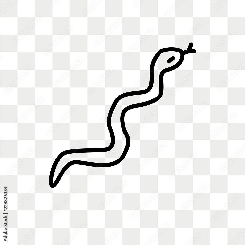 Snake vector icon isolated on transparent background, Snake logo design ...