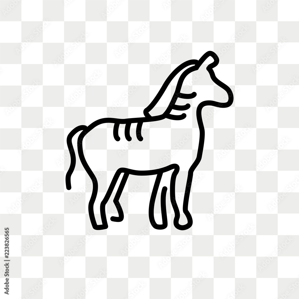 Zebra vector icon isolated on transparent background, Zebra logo design ...