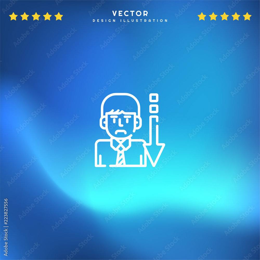 Premium Symbol of Demotion Related Vector Line Icon Isolated on ...
