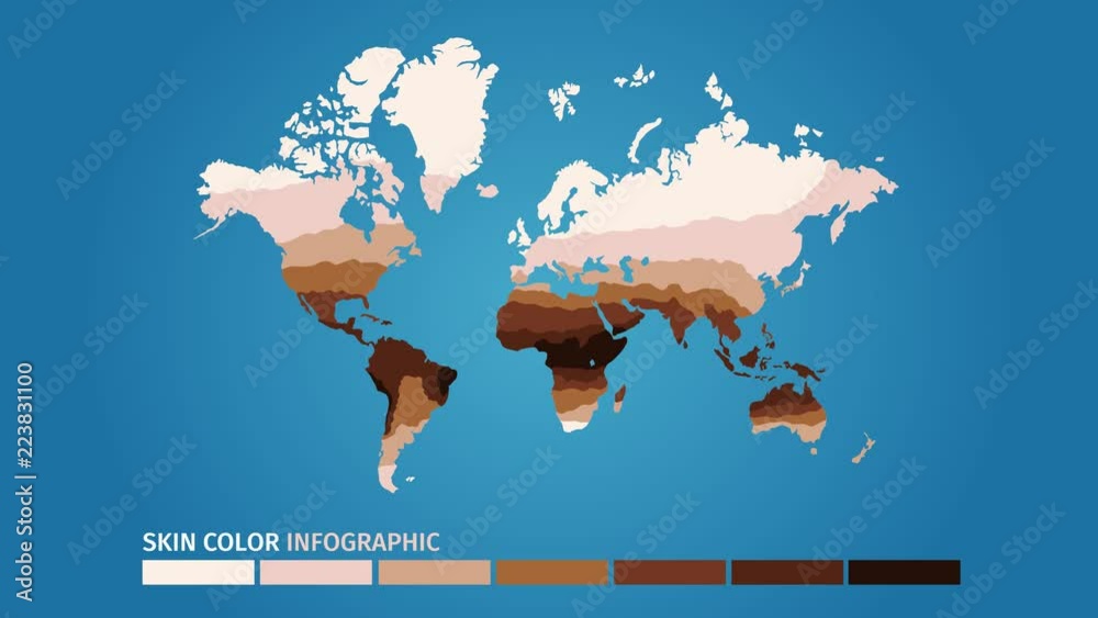 skin world map color infographic . skin vector graphic animation vídeo ...