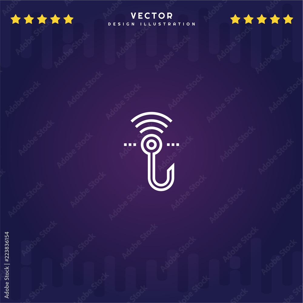 Premium Symbol of Fishing Related Vector Line Icon Isolated on Gradient ...