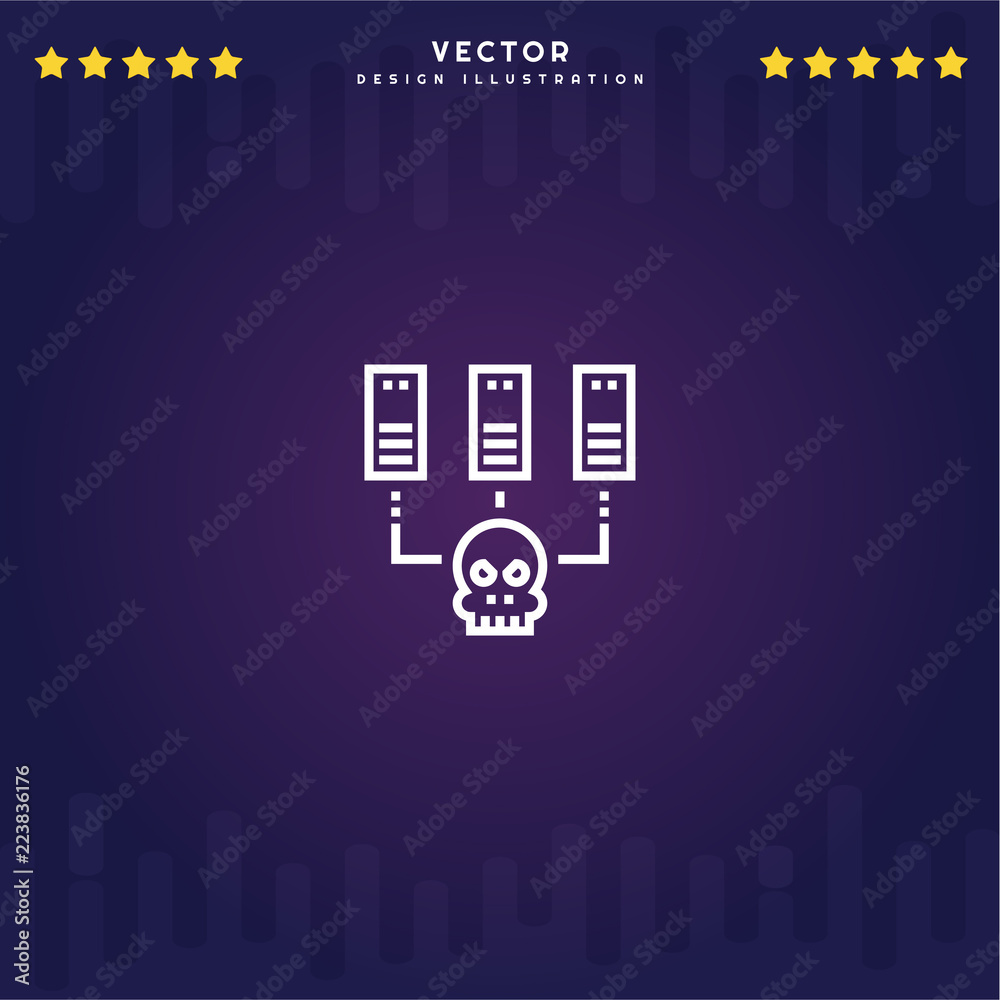 Premium Symbol of Hacking Related Vector Line Icon Isolated on Gradient ...