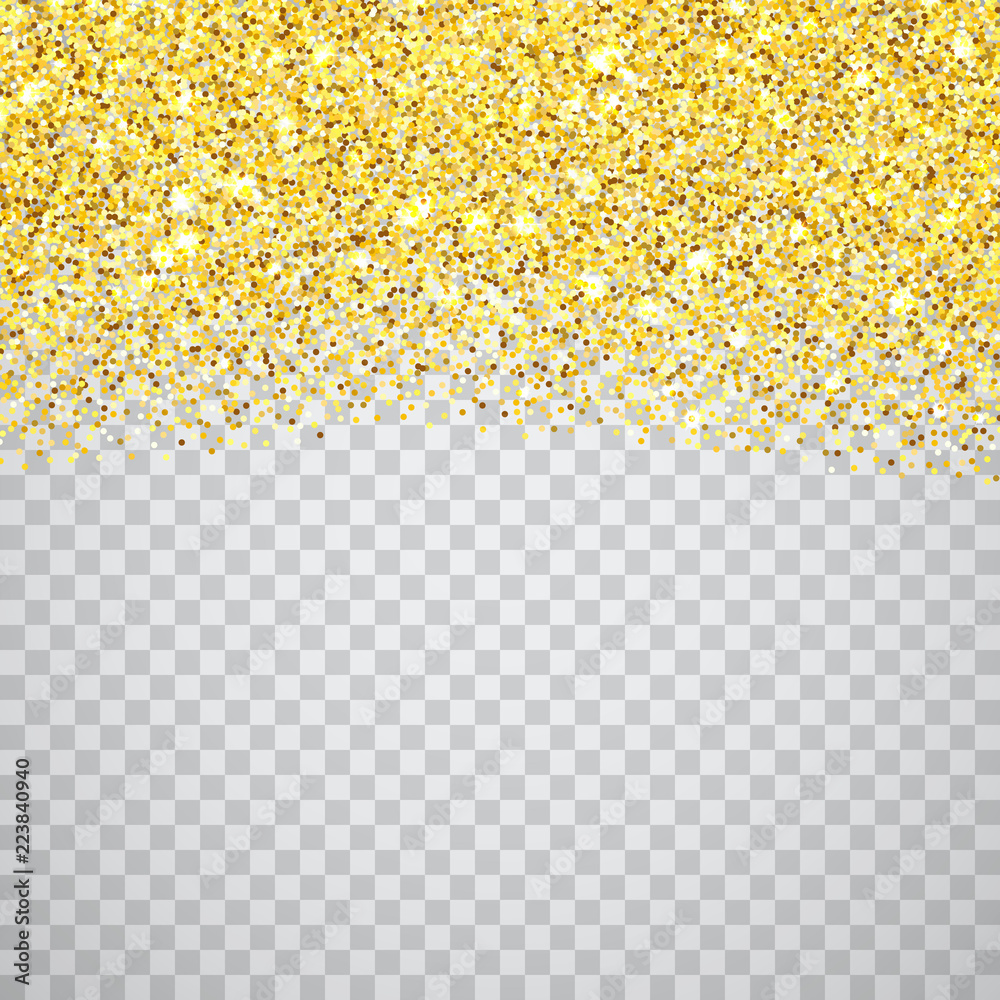 Gold glitter textured border Stock Vector | Adobe Stock