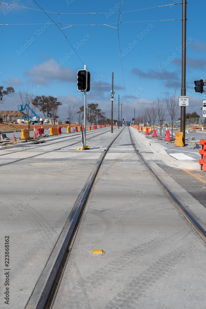 Final preparations of the new light rail line between Gungahlin and ...
