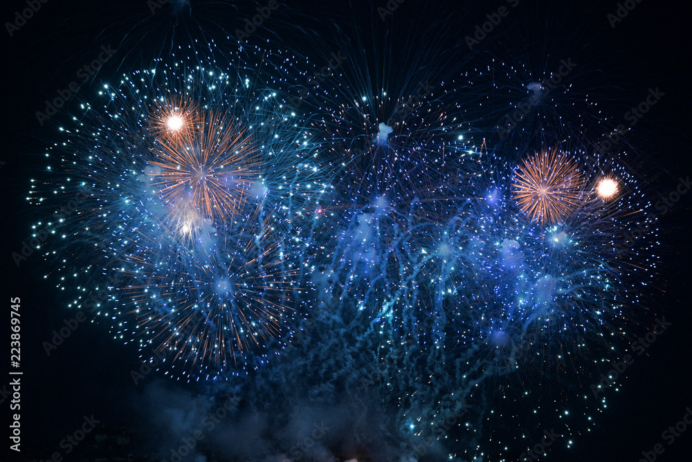 Fireworks shot with fast shutter speed Stock Photo | Adobe Stock