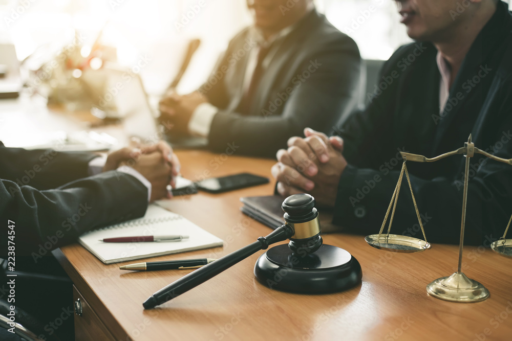 Business lawyer team. Working together of lawyer in the meeting. Stock ...