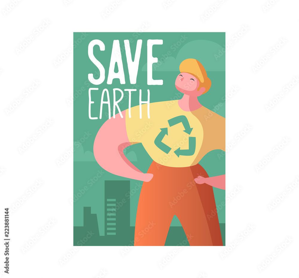 Save the Earth Poster, Banner, Advertising Flyer. World environment day ...