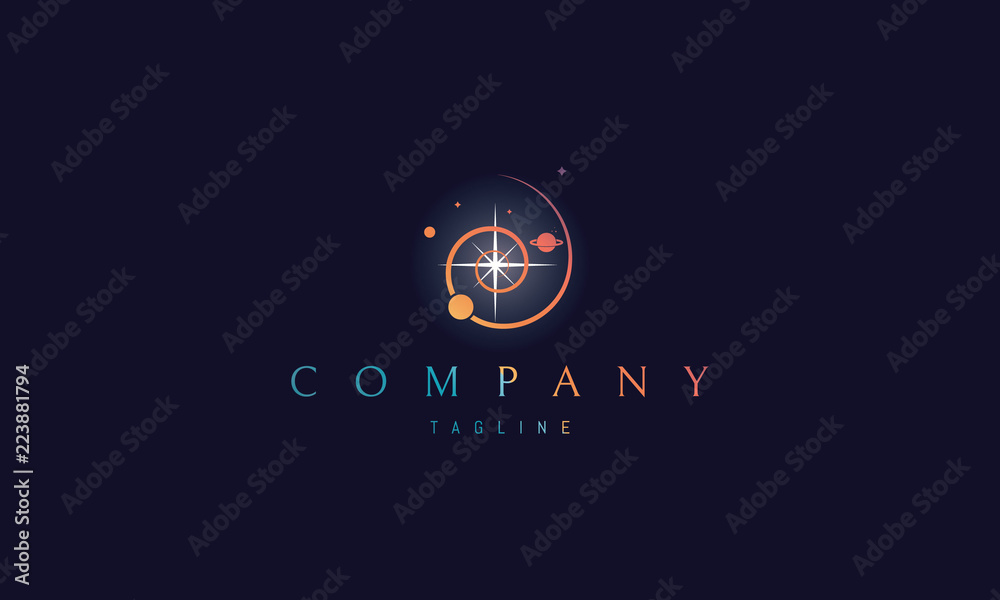 Universe Star vector logo image Stock Vector | Adobe Stock