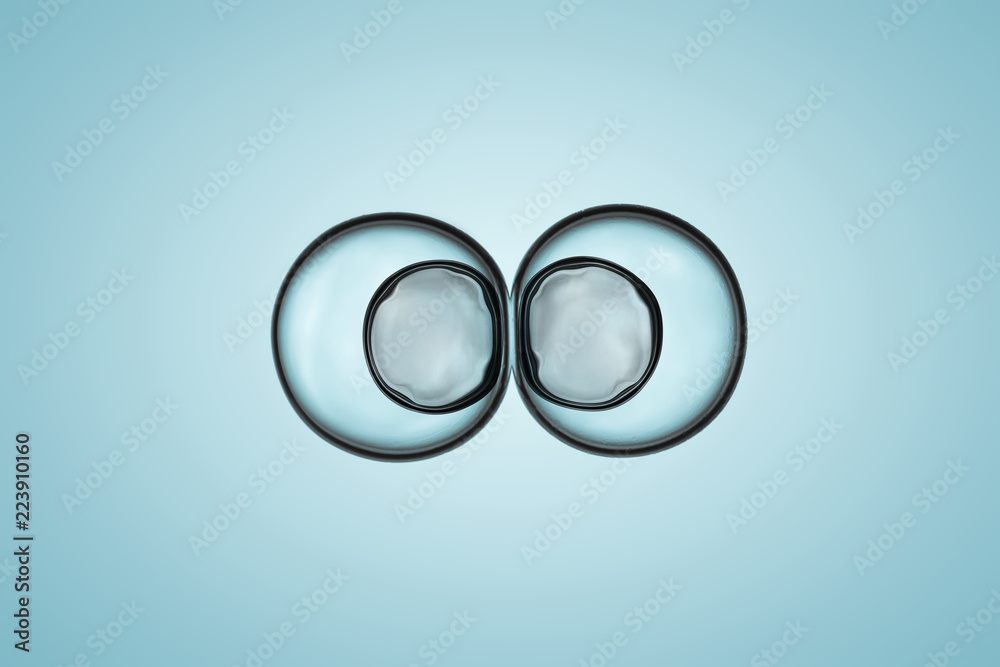 Cells division process, Cell divides into two cells foto de Stock ...