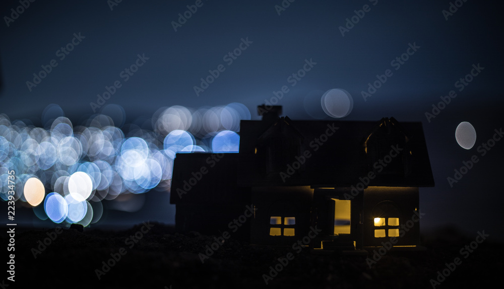 Little decorative house, beautiful festive still life, cute small house ...