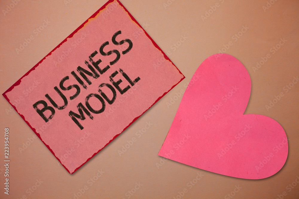 Conceptual hand writing showing Business Model. Business photo text ...