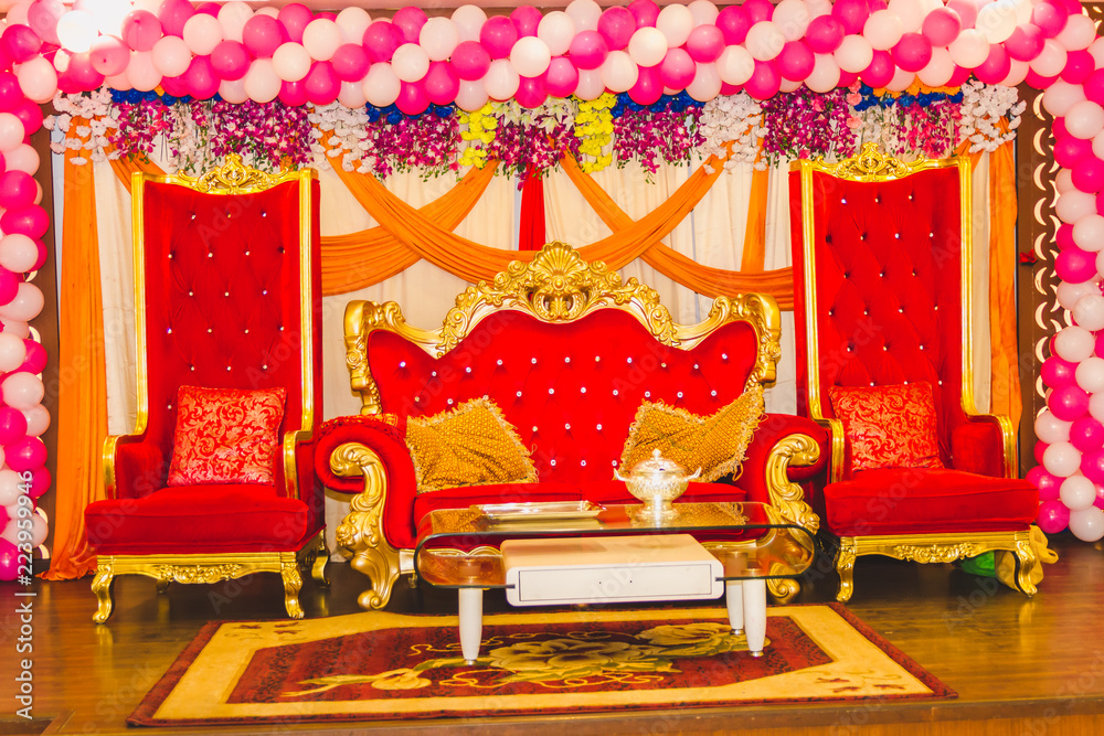 Wedding Stage with Normal Decorations Stock Photo | Adobe Stock