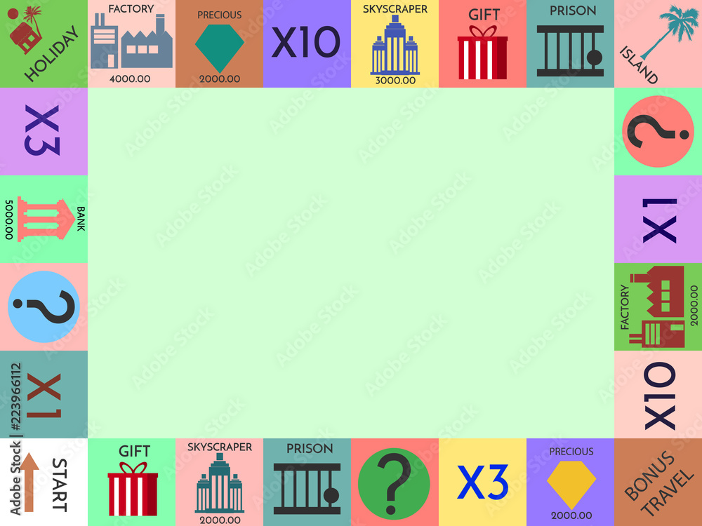 Frame of board game ,Funny frame for children vector illustration ...