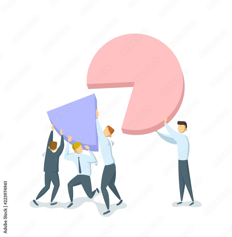 Pareto principle, law of the vital few concept. Business concept with ...