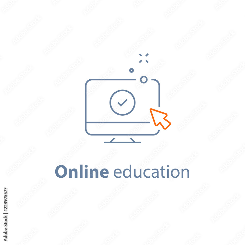 Enrollment concept, online education, submit content, internet services ...