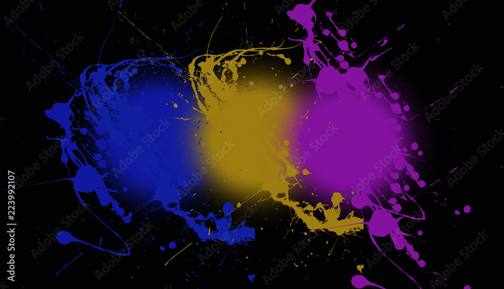 your text here paint splatter on a black wall caligraphy type font ...