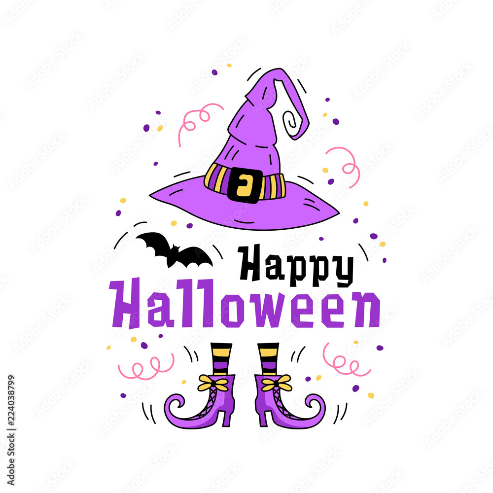 Happy Halloween Witch Hat
