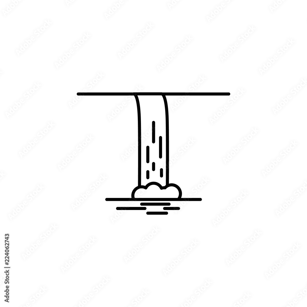 waterfall icon. Element of landscape icon for mobile concept and web ...