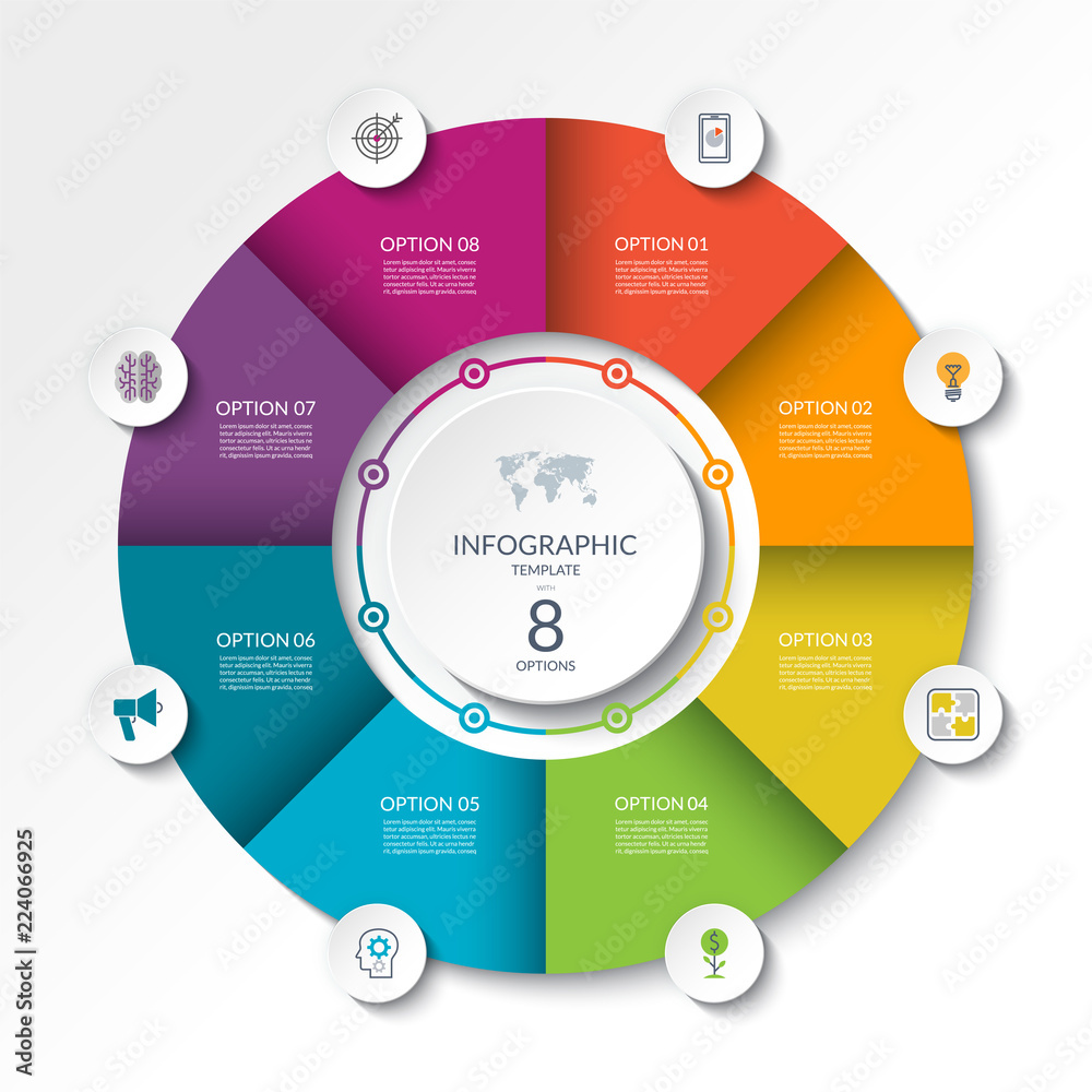 Circular infographic flow chart. Process diagram circle or pie graph ... Circular infographic flow chart. Process diagram circle or pie graph ...