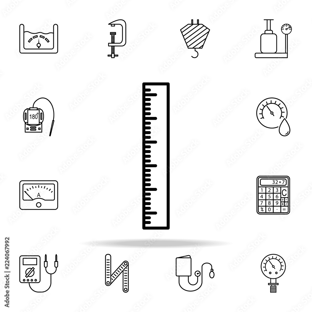 ruler icon. Measuring Instruments icons universal set for web and ...