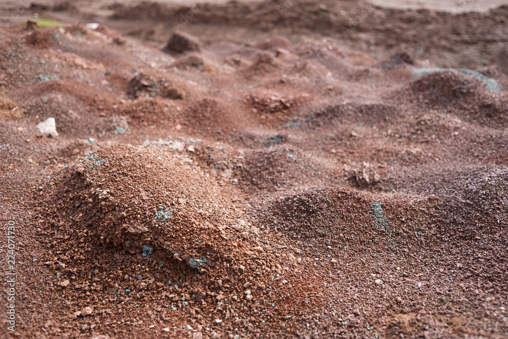 Red earth or soil background. Tropical laterite soil background of red ...