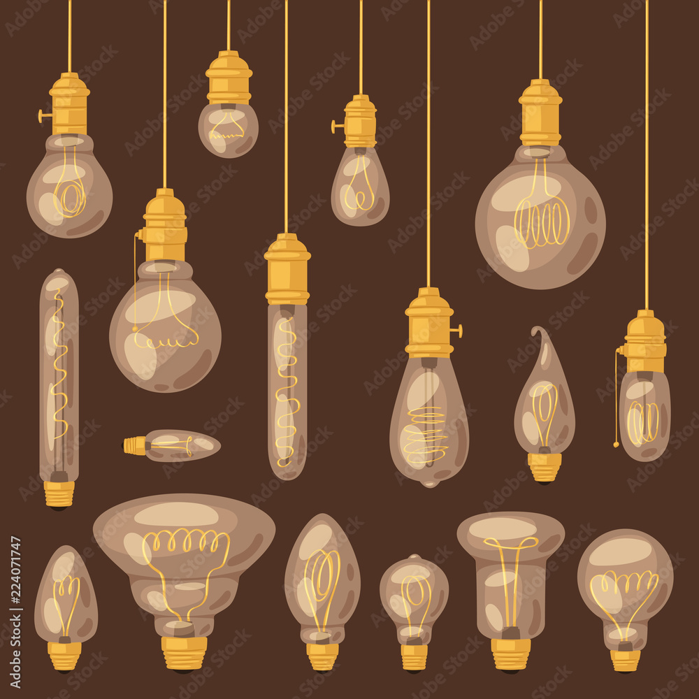 Light bulb vector lightbulb idea solution icon and electric lighting ...
