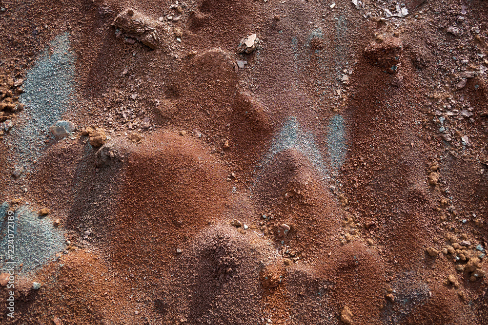 Red earth or soil background. Tropical laterite soil background of red ...