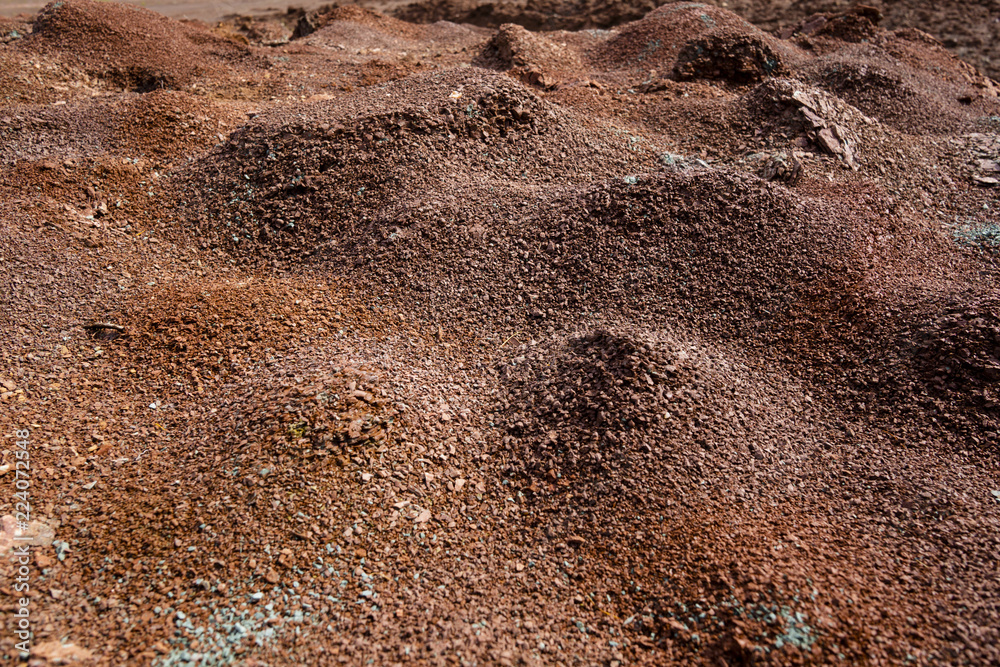 Red earth or soil background. Tropical laterite soil background of red ...