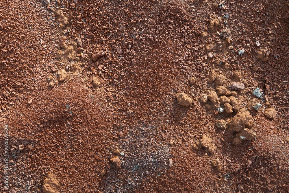 Red earth or soil background. Tropical laterite soil background of red ...