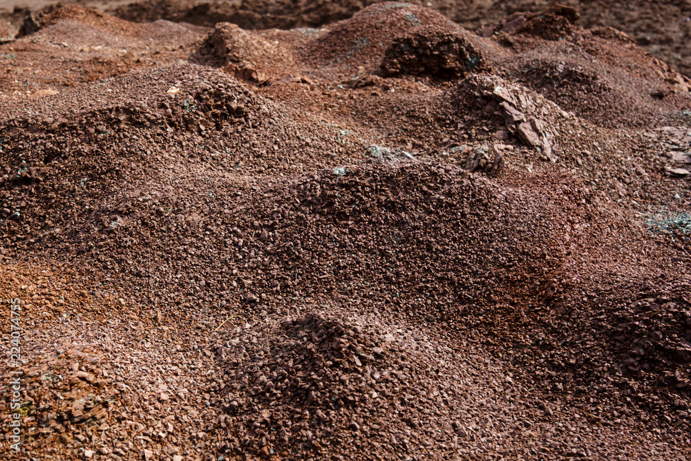 Red earth or soil background. Tropical laterite soil background of red ...