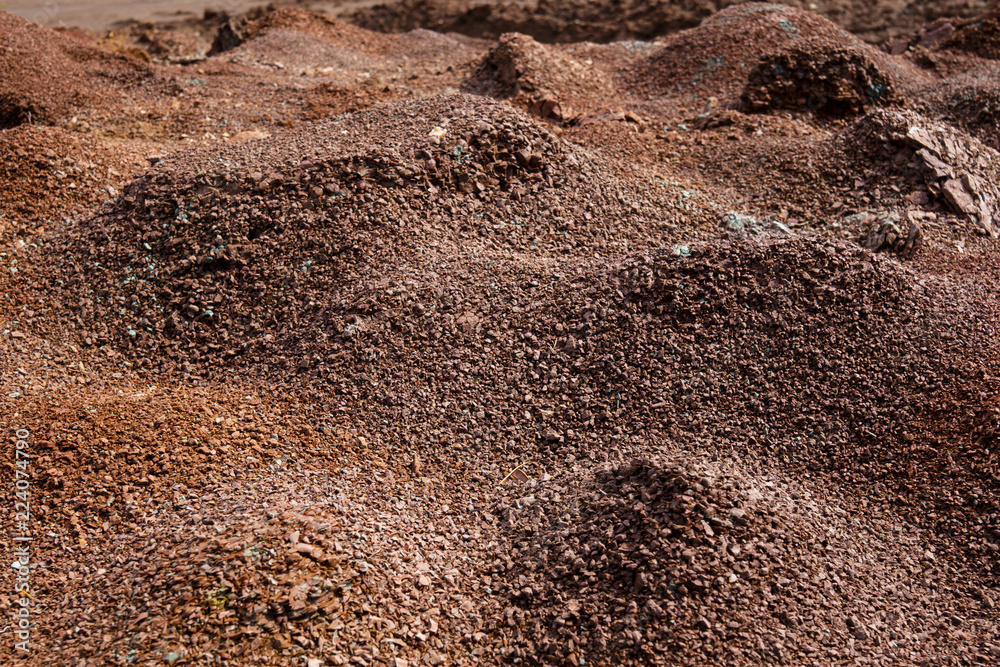 Red earth or soil background. Tropical laterite soil background of red ...