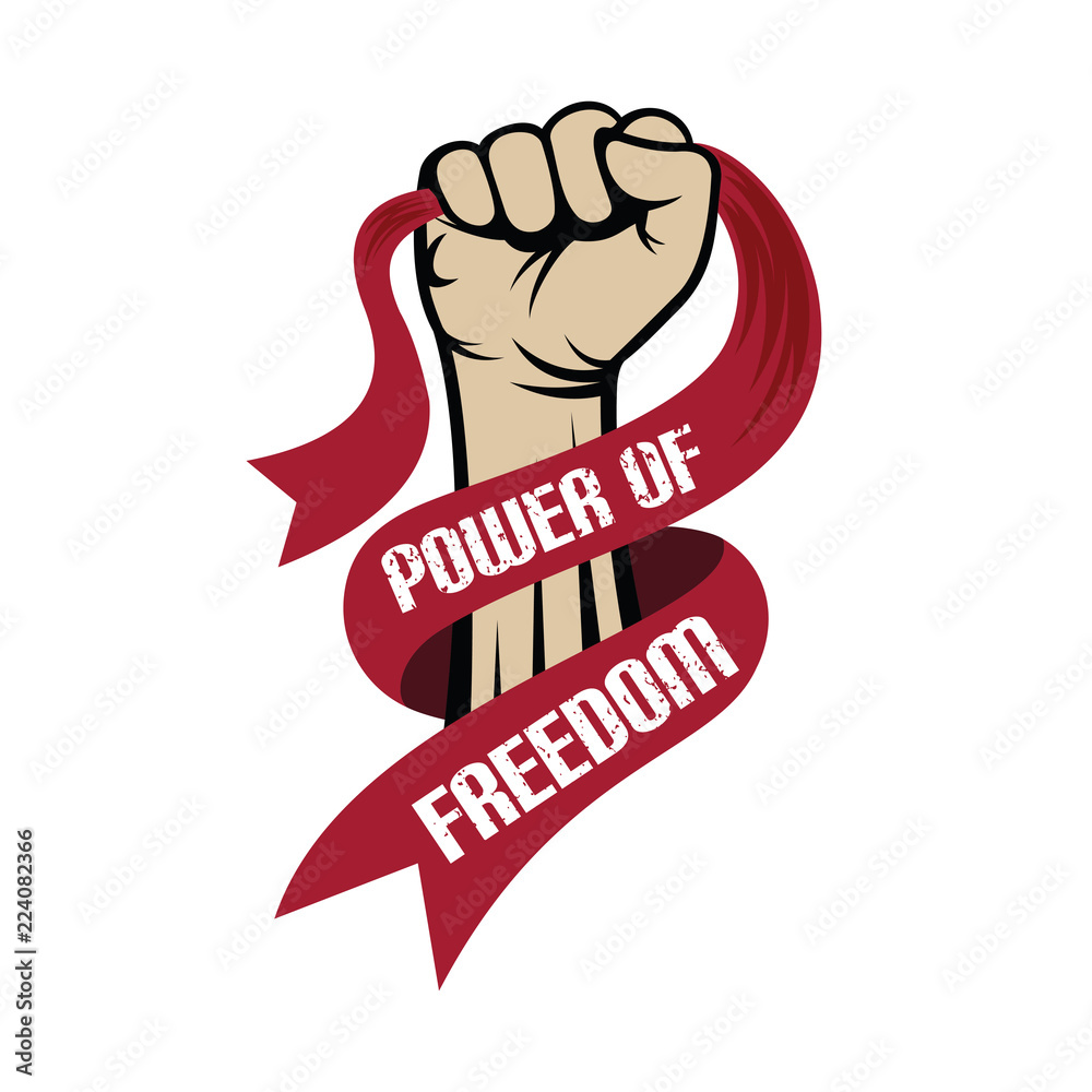 Fist male hand, proletarian protest symbol, Revolution and Freedom ...