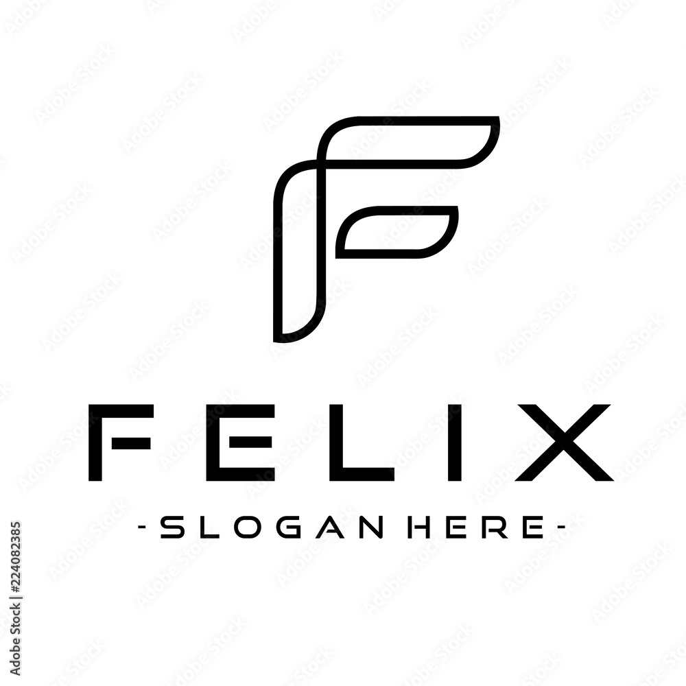 PrintInitial / Monogram F tech logo design inspiration Vector Stock ...