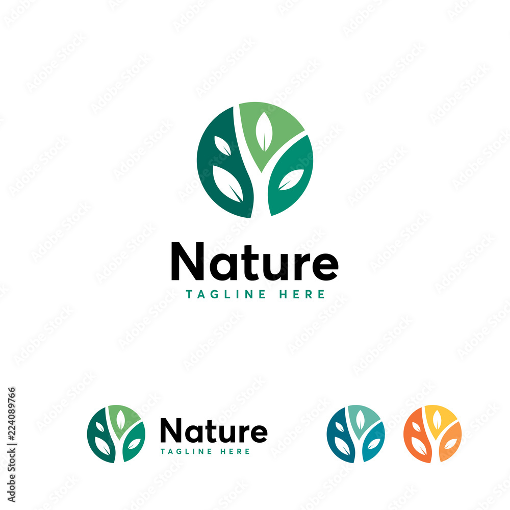 Nature logo designs template, Iconic Tree logo symbol Stock Vector ...