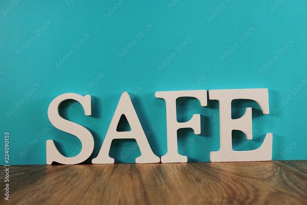 safe letters word Stock Photo | Adobe Stock