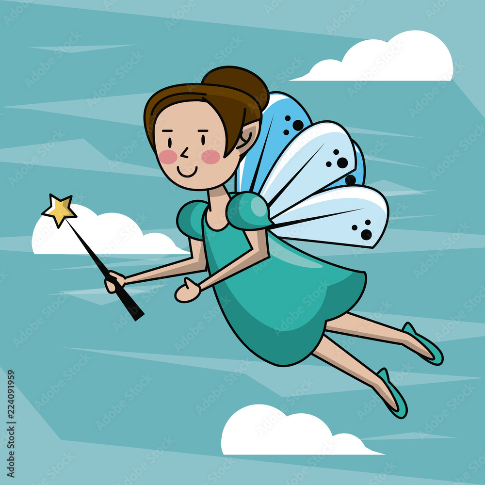 Tooth fairy cartoon Stock Vector | Adobe Stock
