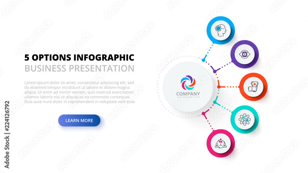 Business data visualization. Process chart. Abstract elements of graph ...