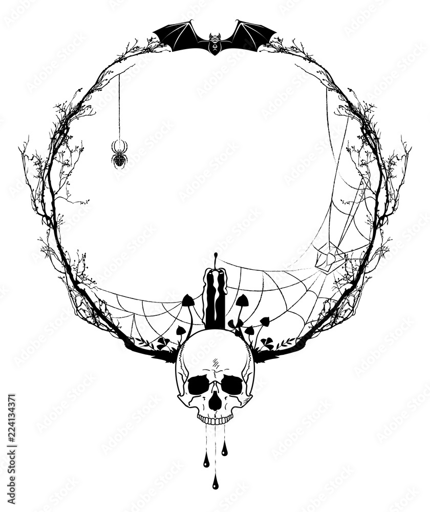 Halloween frame Stock Vector | Adobe Stock
