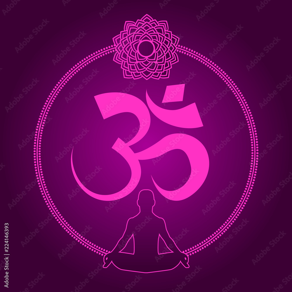 Diwali Om Sacred symbol. Indian sacred sound, original mantra, a word ...
